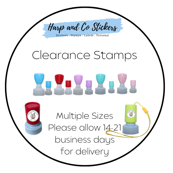 Clearance Merit Stamps (Multiple Sizes) — Harp & Co Stickers