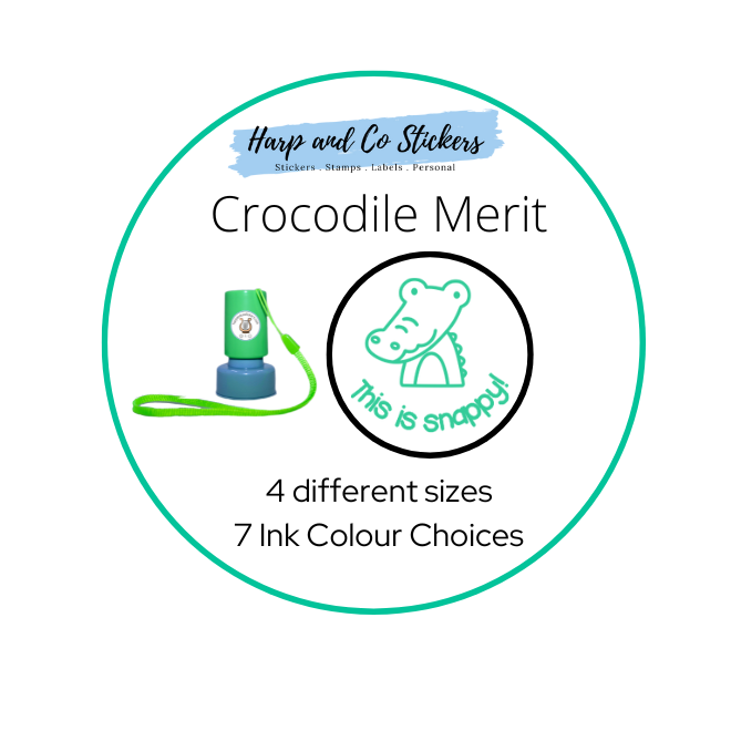 Crocodile Merit — Harp & Co Stickers