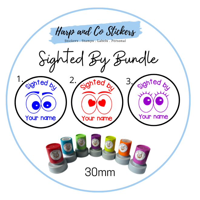 Sighted By Stamp Bundle — Harp & Co Stickers