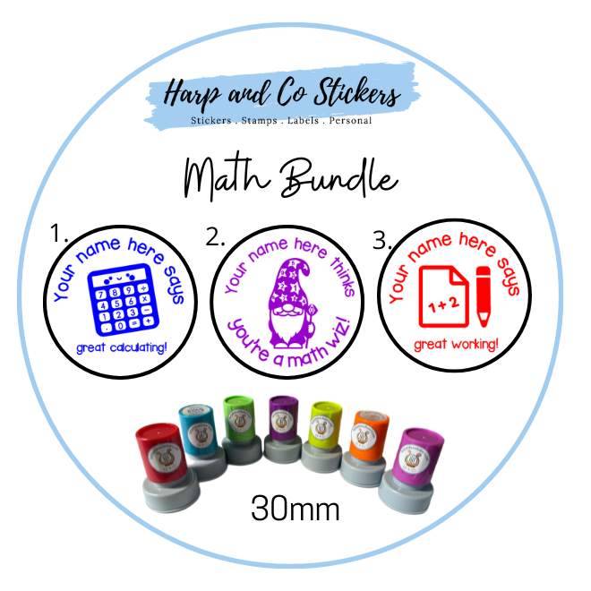 Math Stamp Bundle — Harp & Co Stickers