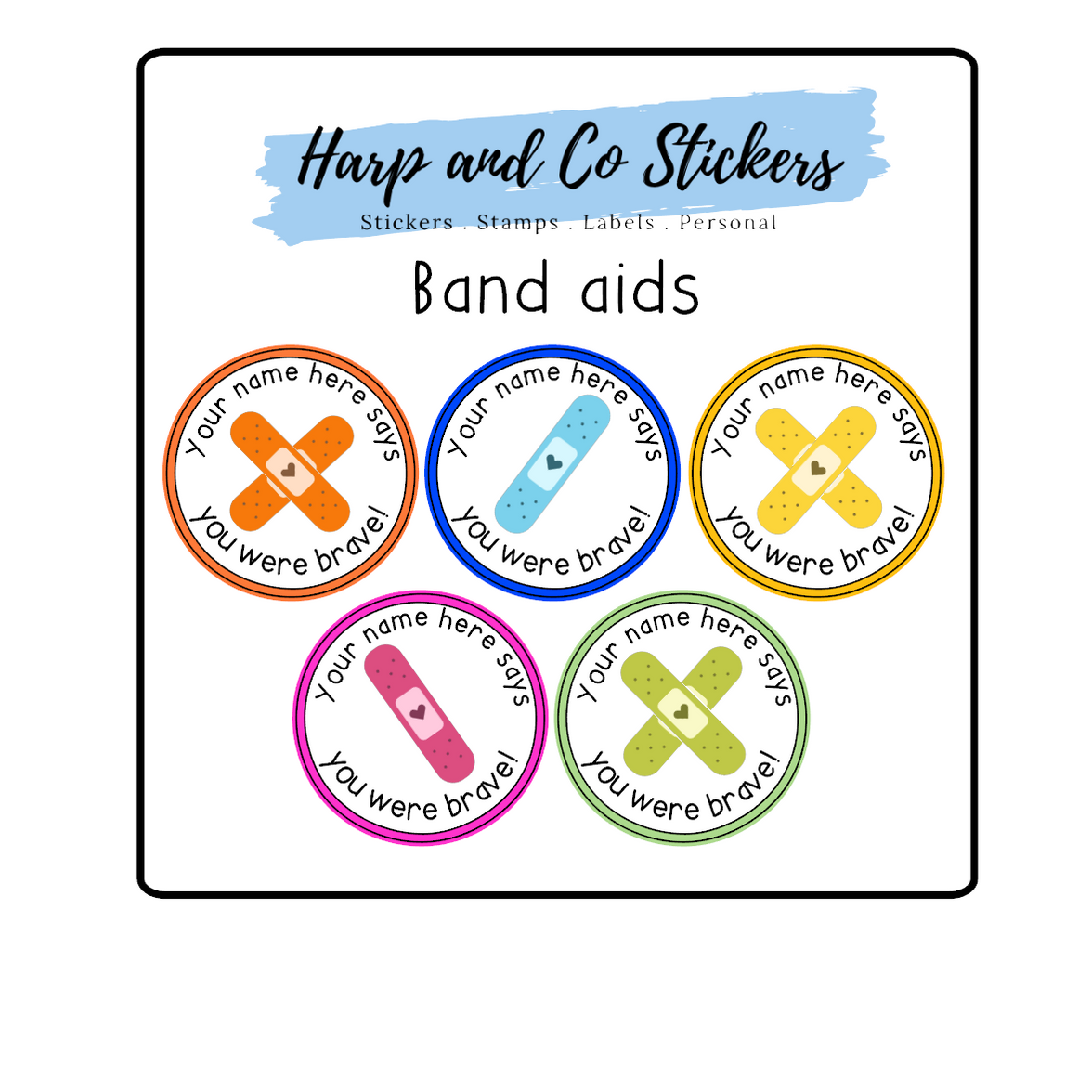 Band aids — Harp & Co Stickers