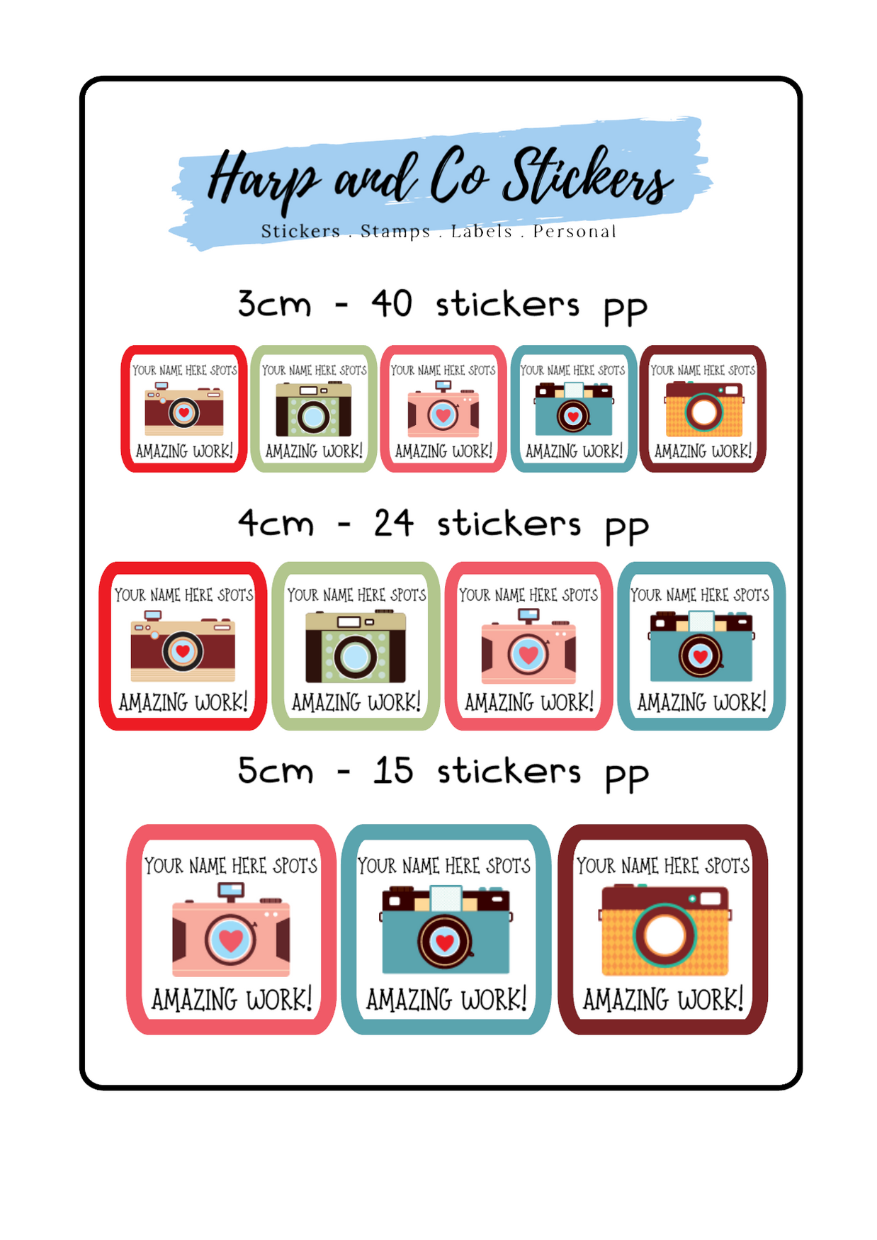 Camera — Harp & Co Stickers