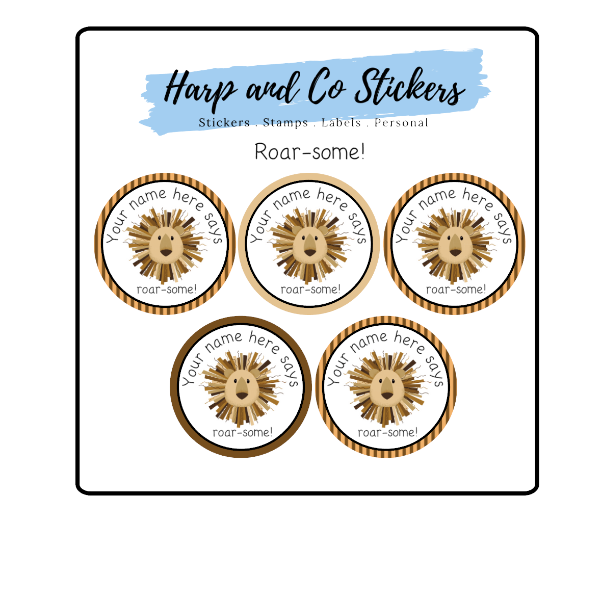 Roar-some! — Harp & Co Stickers