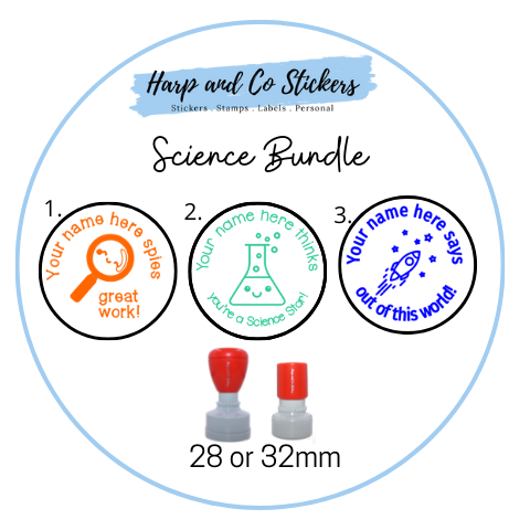 Science Stamp Bundle — Harp & Co Stickers