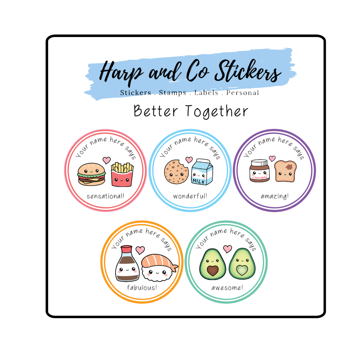 Better Together — Harp & Co Stickers