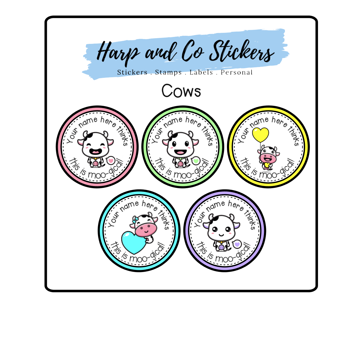 Cows — Harp & Co Stickers