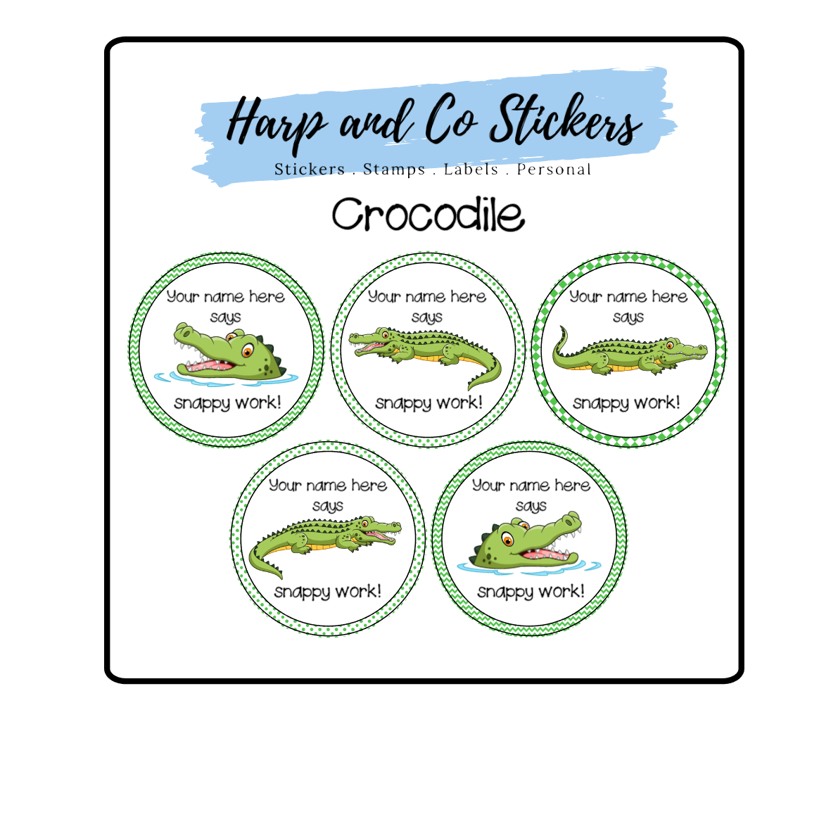 Crocodile — Harp & Co Stickers
