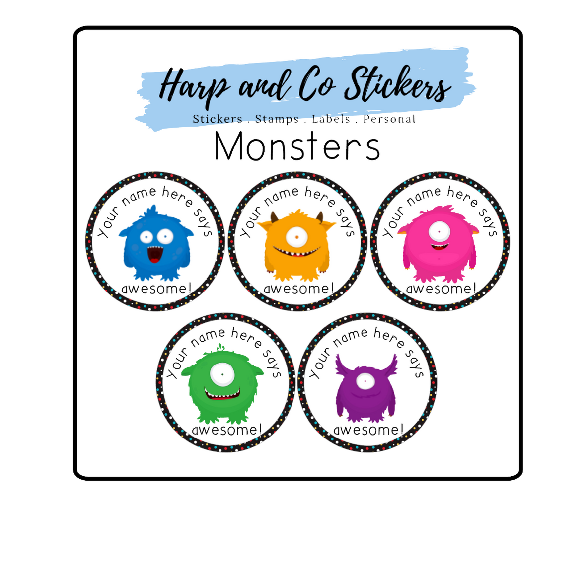Monster — Harp & Co Stickers
