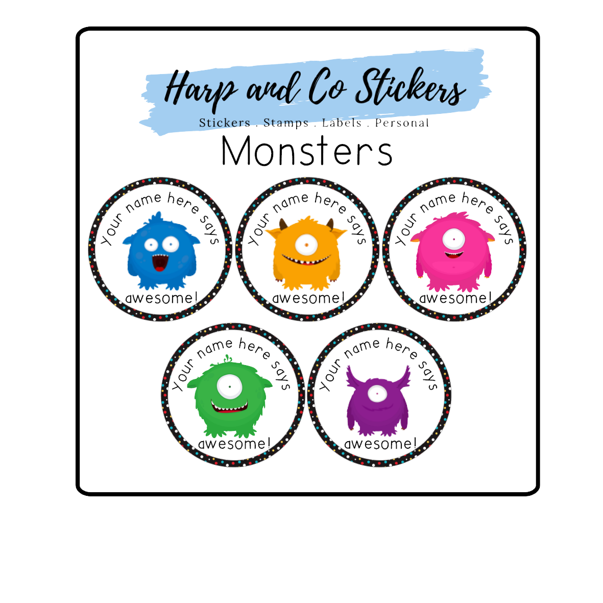 Monster — Harp & Co Stickers