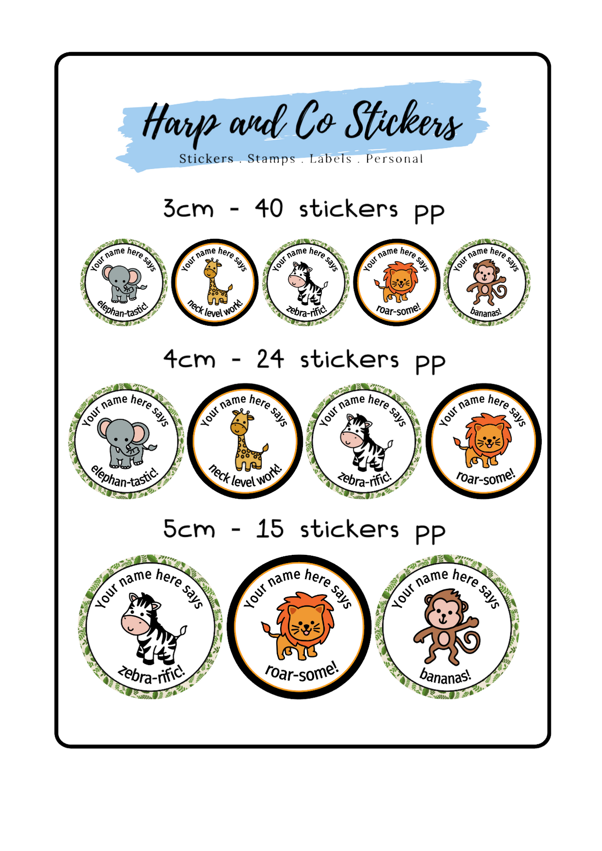 Safari — Harp & Co Stickers