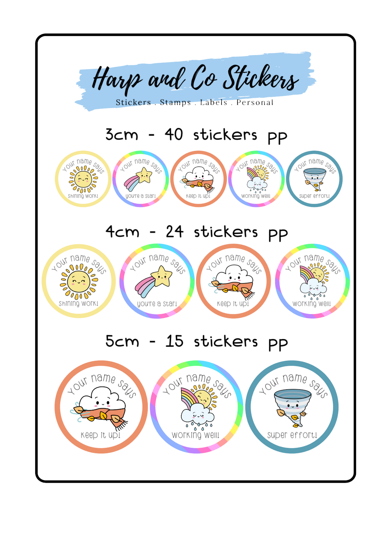 Weather — Harp & Co Stickers