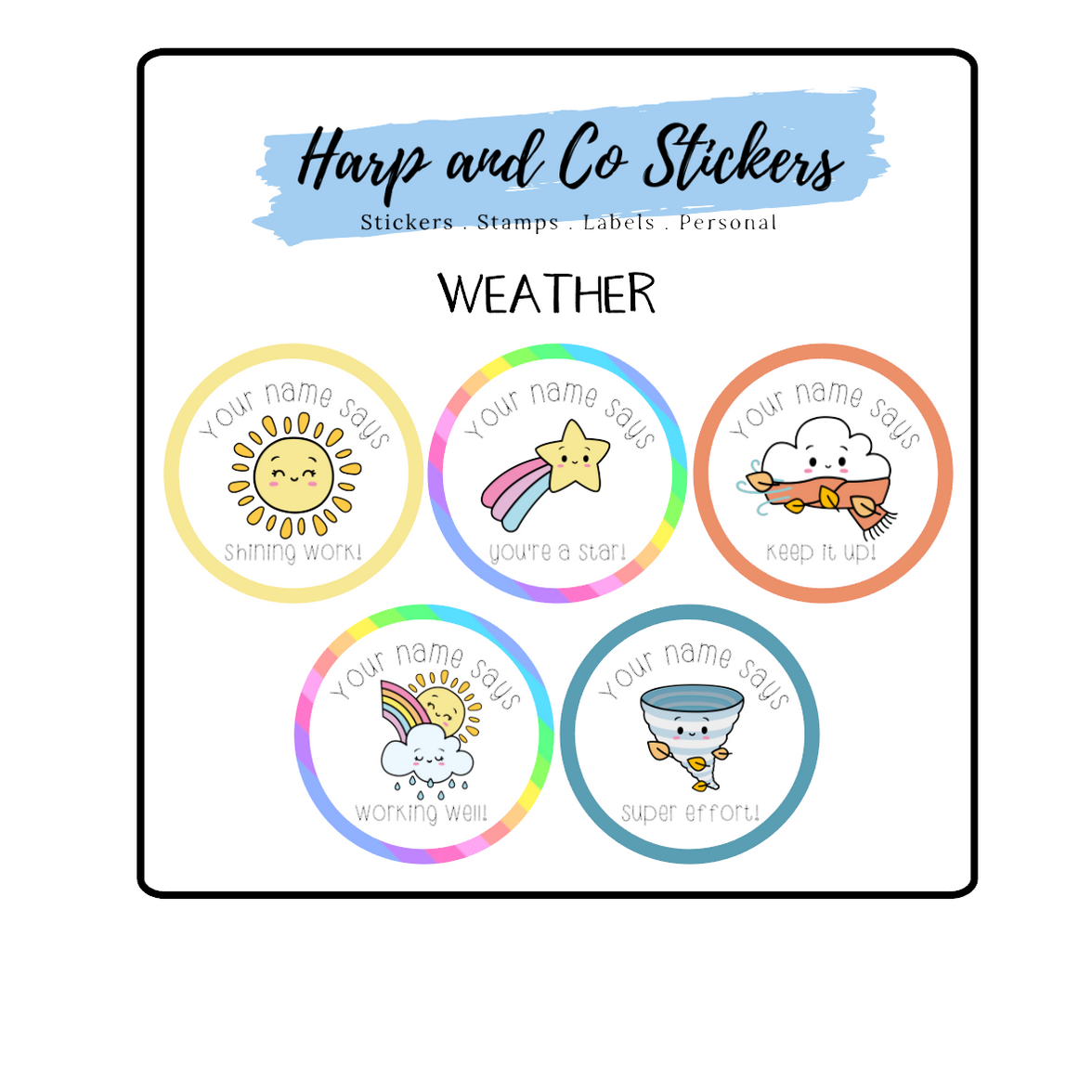 Weather — Harp & Co Stickers