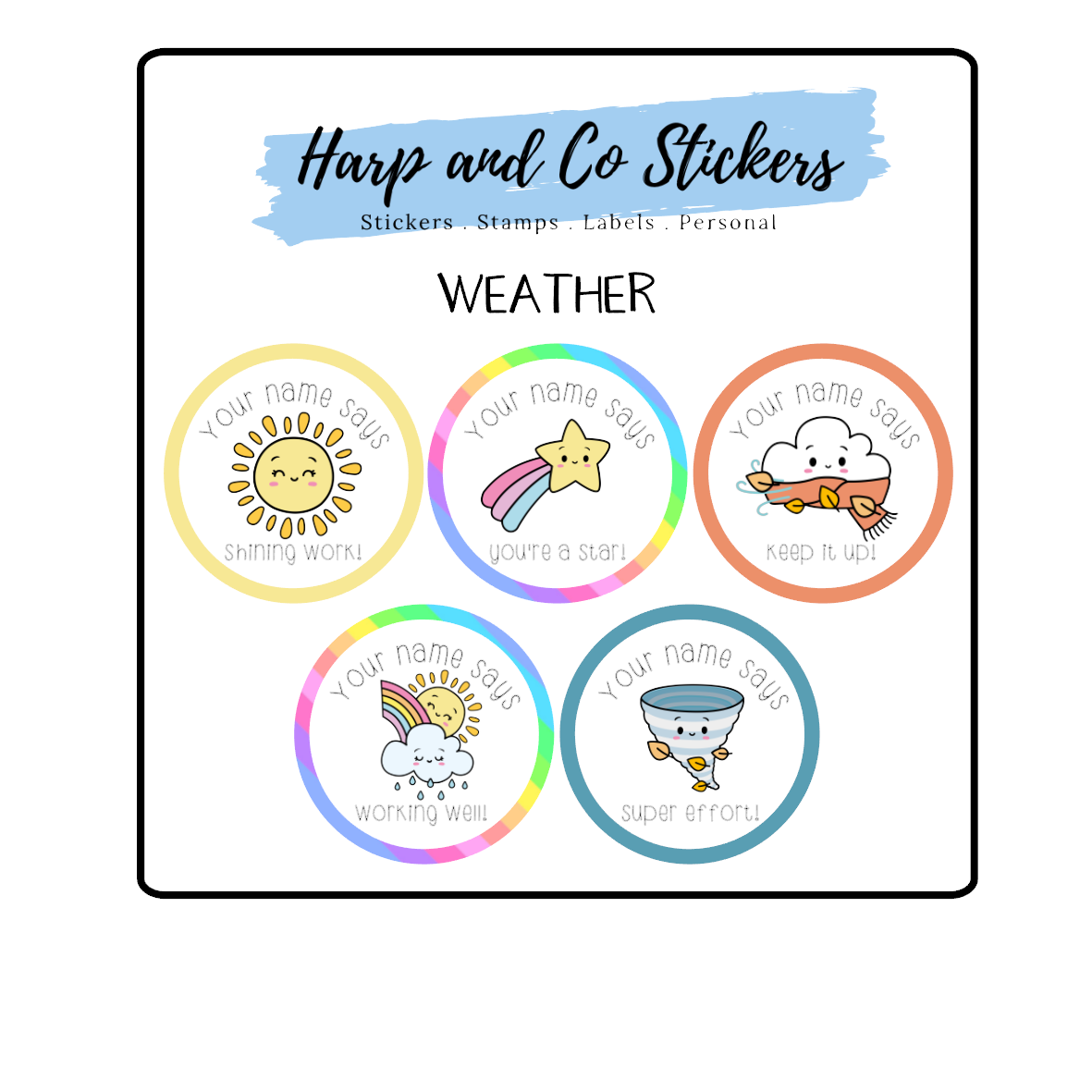 Weather — Harp & Co Stickers