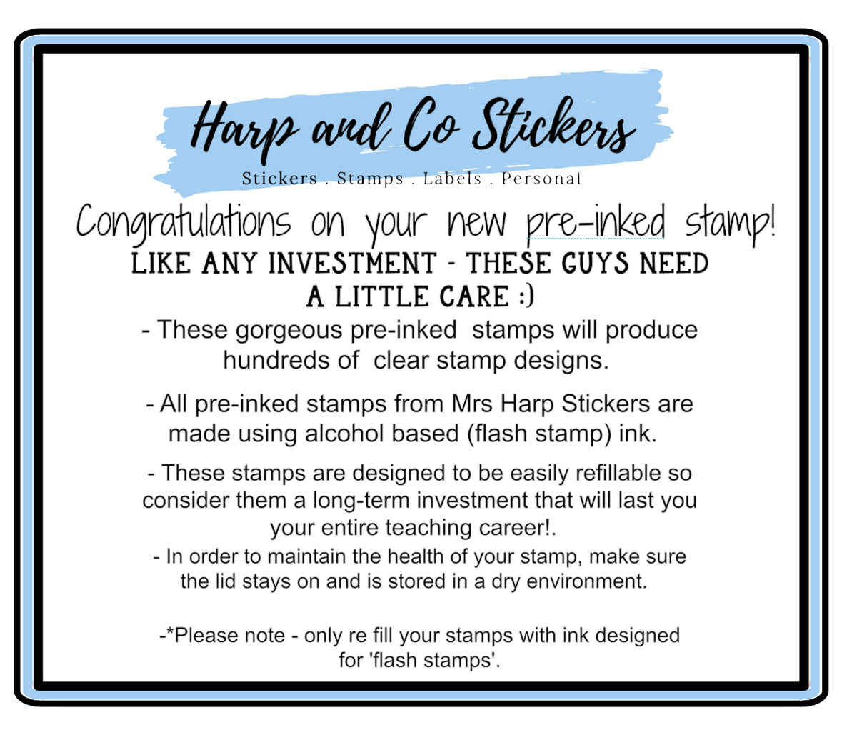 28 or 32mm Personalised Stamp Bundle - 3 Popular Stamps — Harp & Co ...